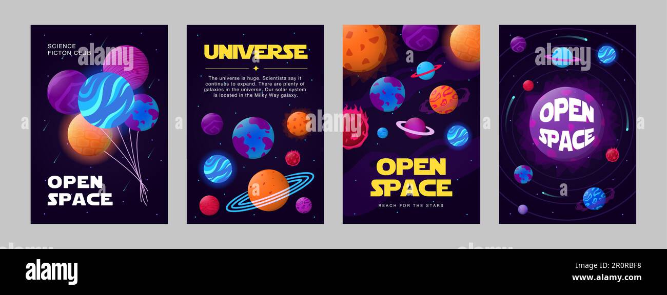 Open space posters collection Stock Vector Image & Art - Alamy