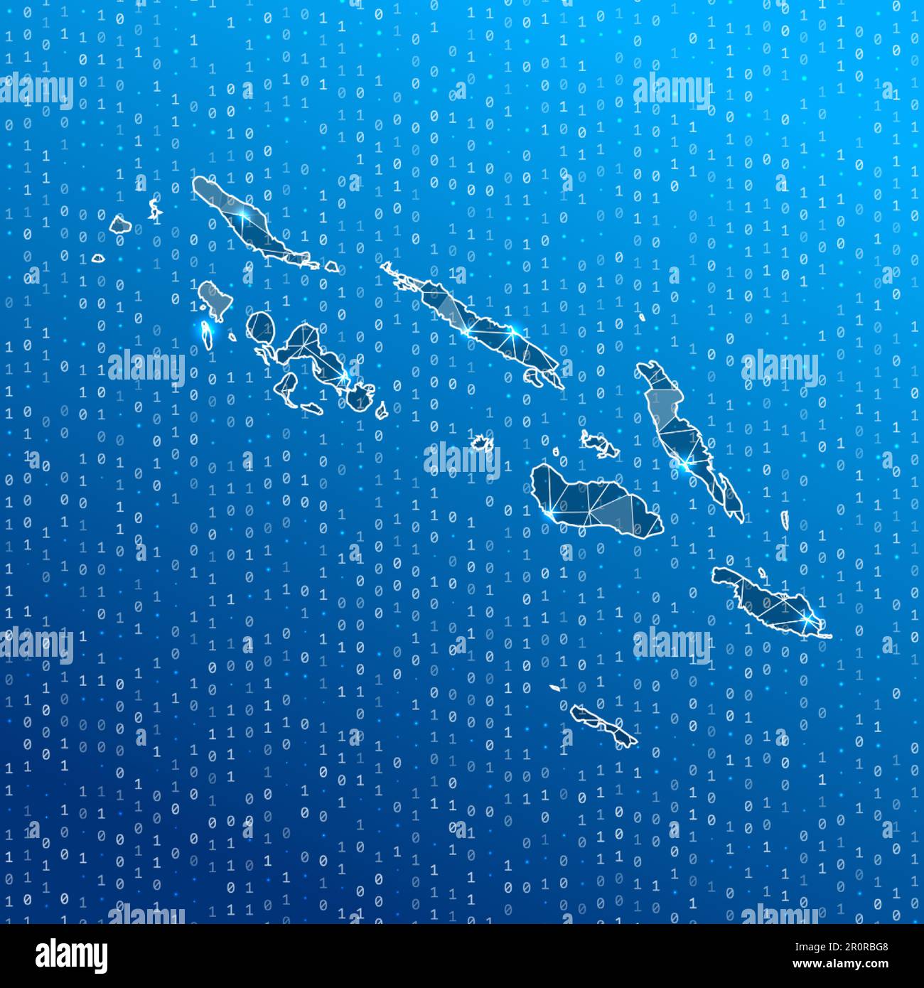 Network map of Solomon Islands. Country digital connections map ...