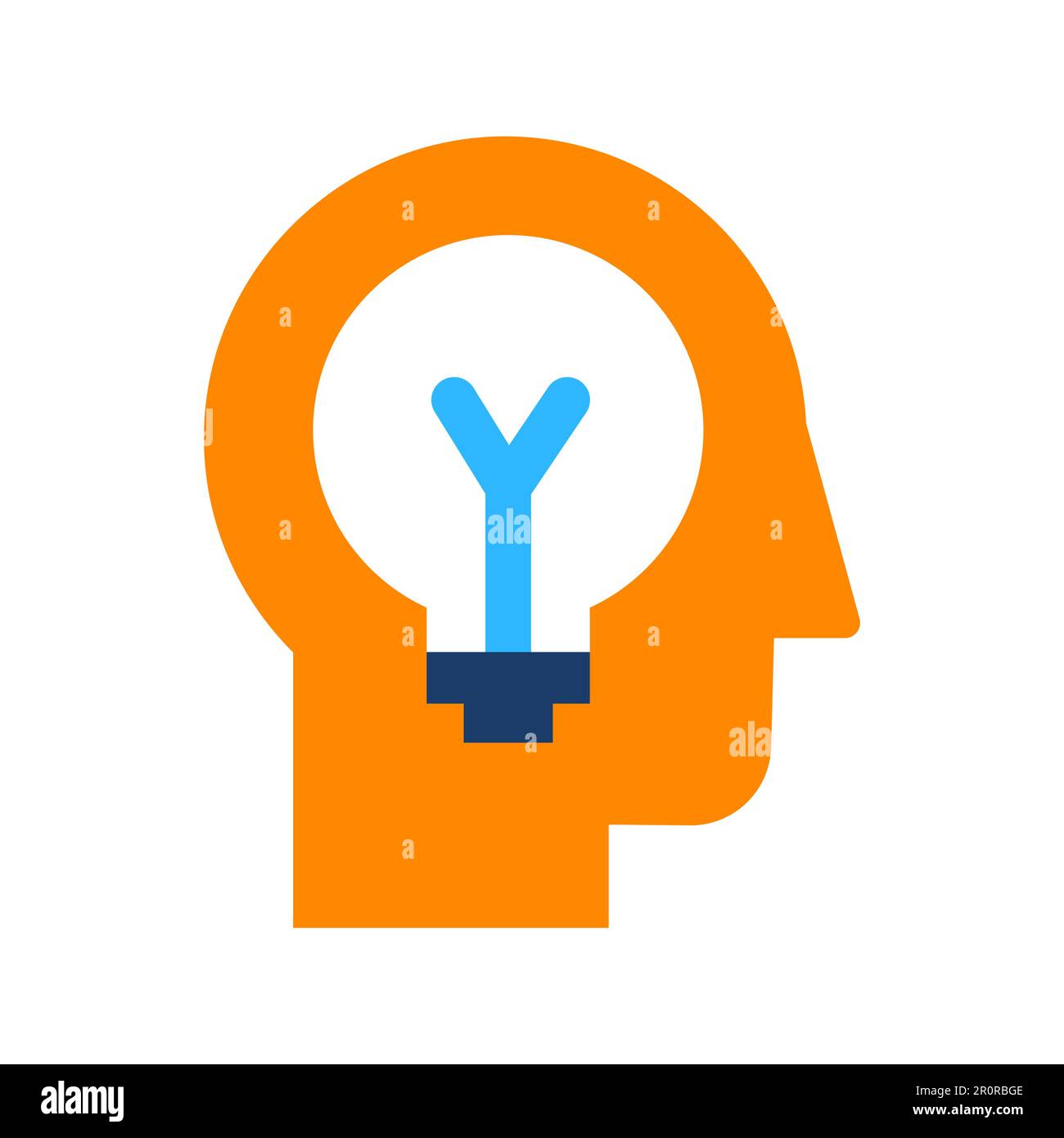 Idea generation and brainstorming flat vector icon. Ideation, solution ...