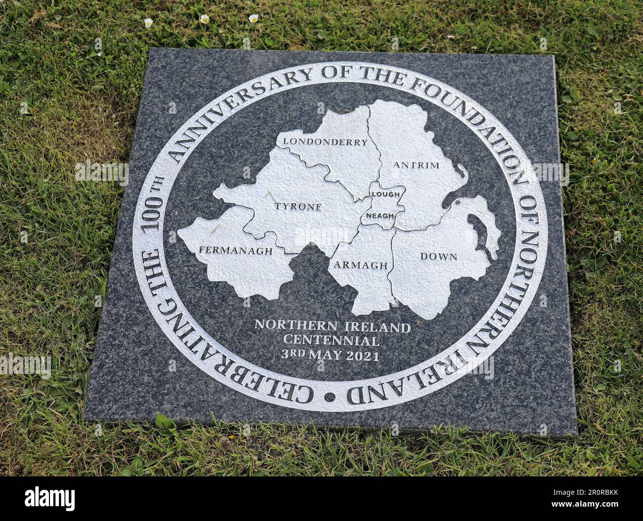 Northern Ireland plaque in Carrickfergus Stock Photo - Alamy