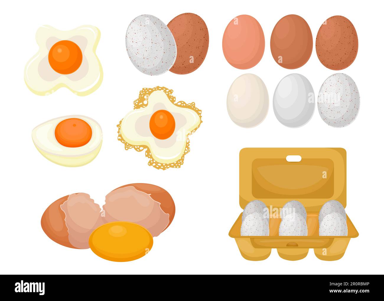 Fried egg in cartoon Cut Out Stock Images & Pictures - Alamy