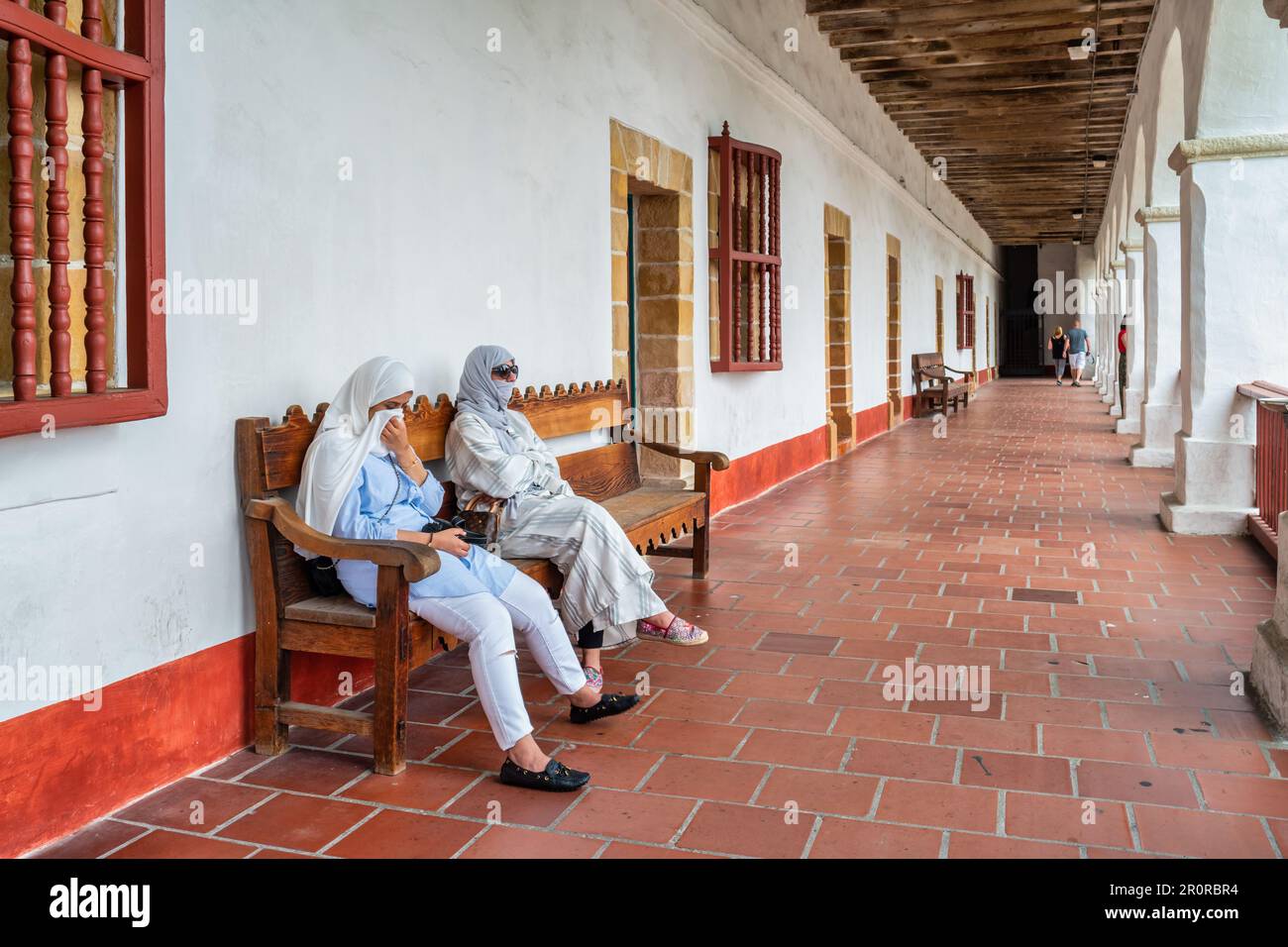 The landmark Santa Barbara Mission, in Santa Barbara, California, USA ...