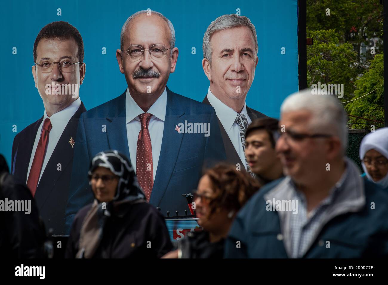 Istanbul, Turkey. May 9, 2023: May 9, 2023: Campaign posters of ...