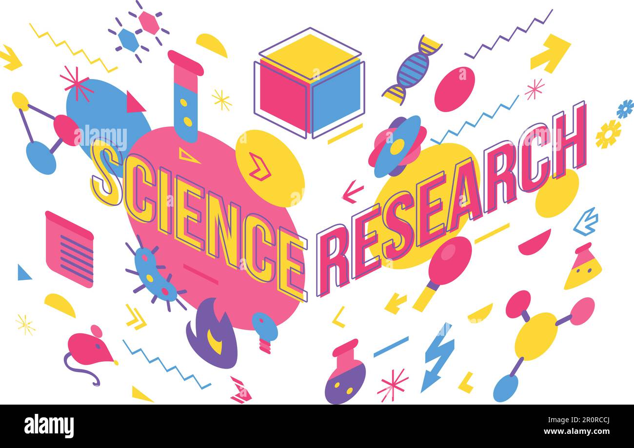 Medical research vector illustration. Chemistry study word concept ...