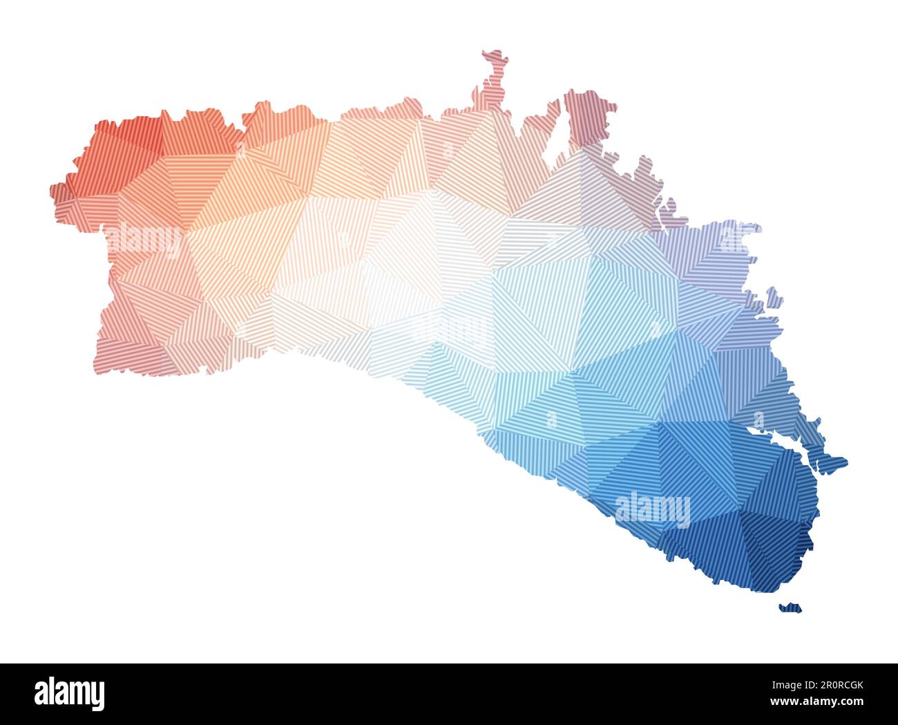 Map of Minorca. Low poly illustration of the island. Geometric design ...