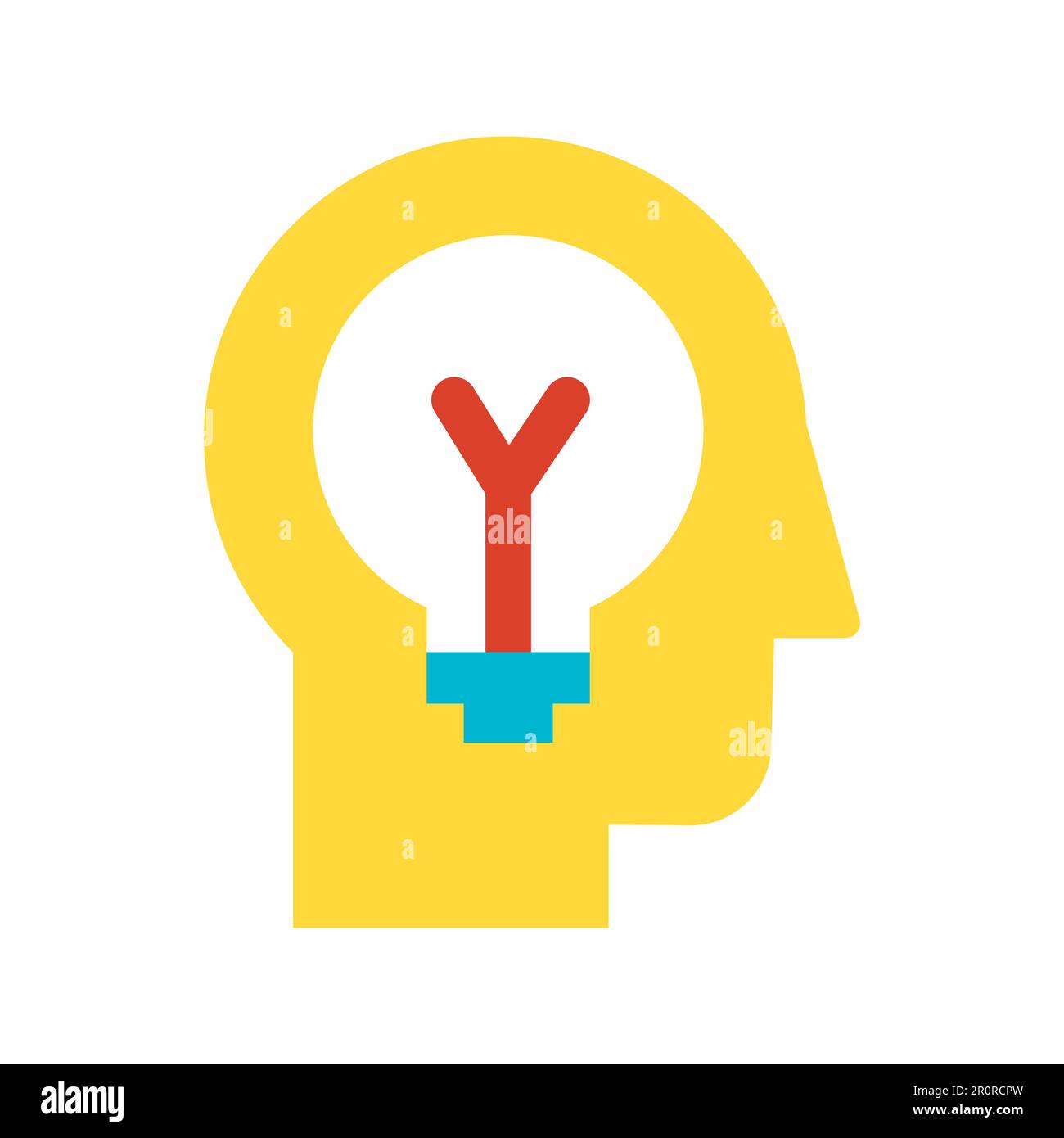 Idea generation and brainstorming flat vector icon. Ideation, solution ...