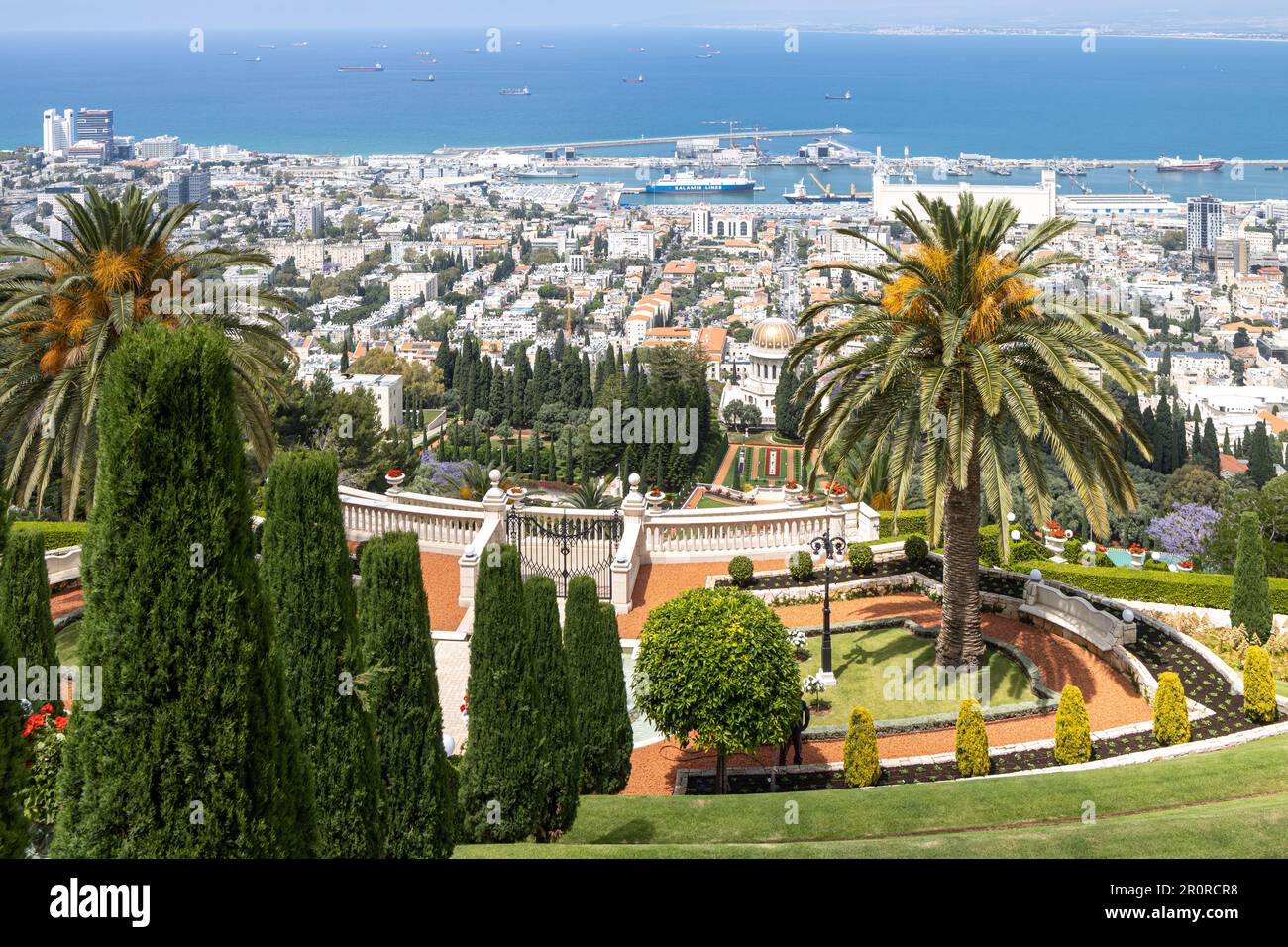 Haifa, Israel, June 26, 2022 : view from the Louis Promenade on Mount ...
