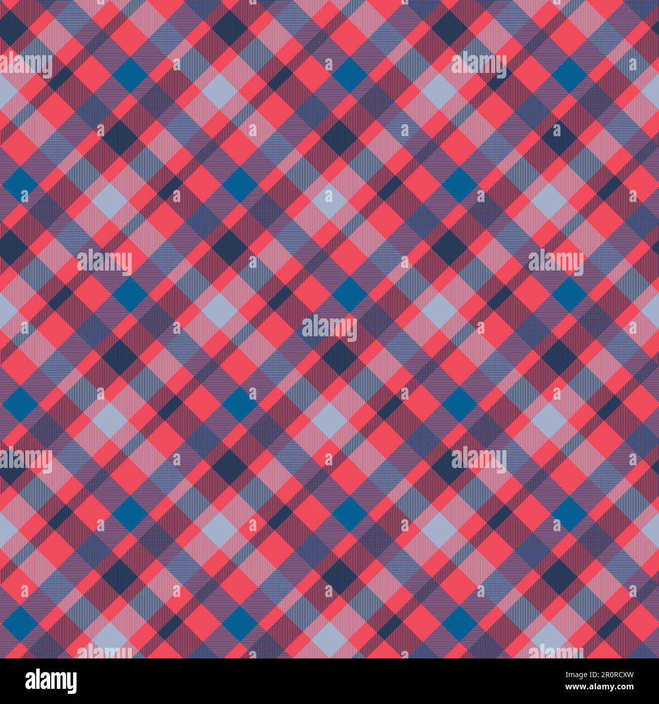 Tattersall material color seamless vector pattern. Flannel fabric ...