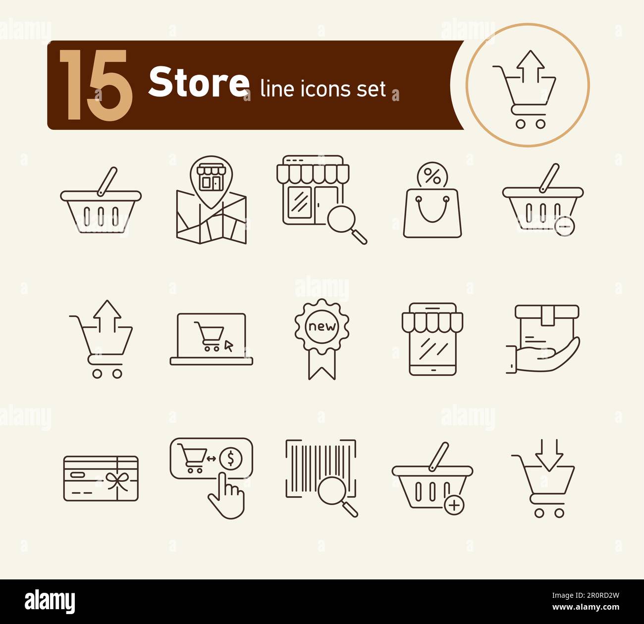 Store line icon set Stock Vector Image & Art - Alamy