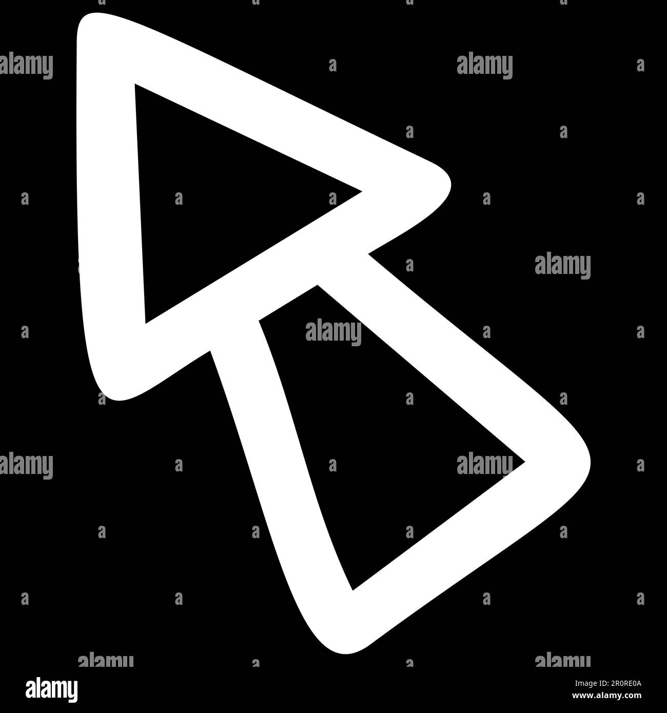 Arrow hand drawn illustration. Navigation sign, direction move isolated ...