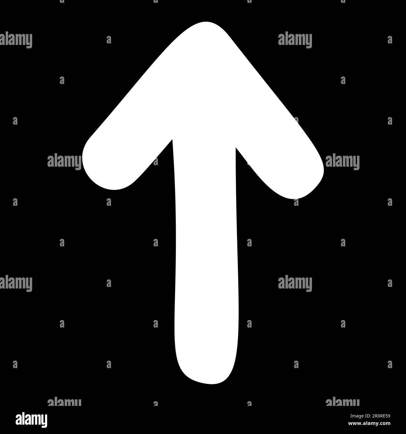 Arrow hand drawn illustration. Navigation sign, direction move isolated ...