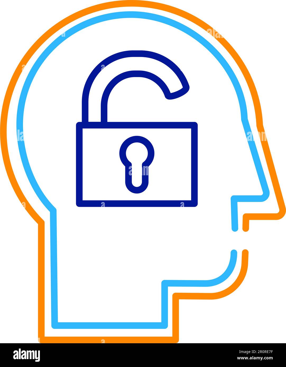 Extrovert personality type thin line vector icon. Human mind psychology ...