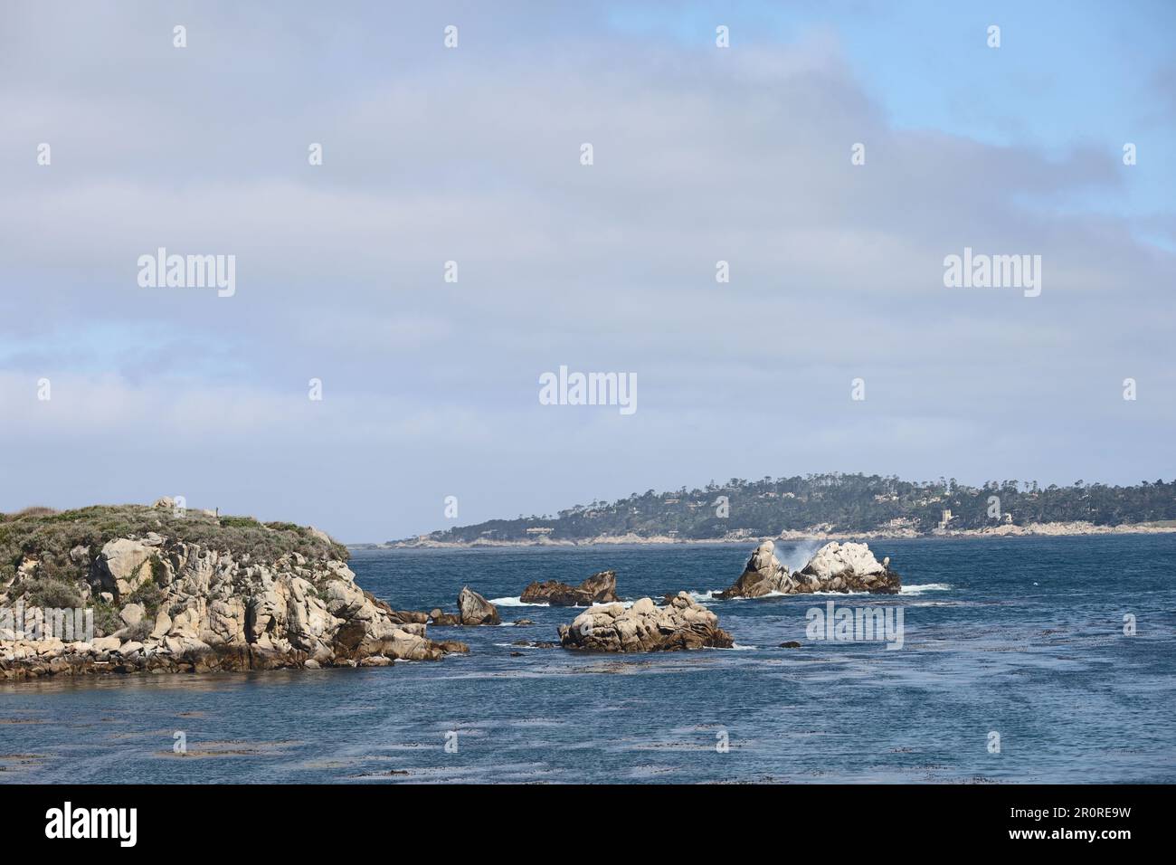 Rocks, beaches, and sky in Point Lobos State park in California Stock ...