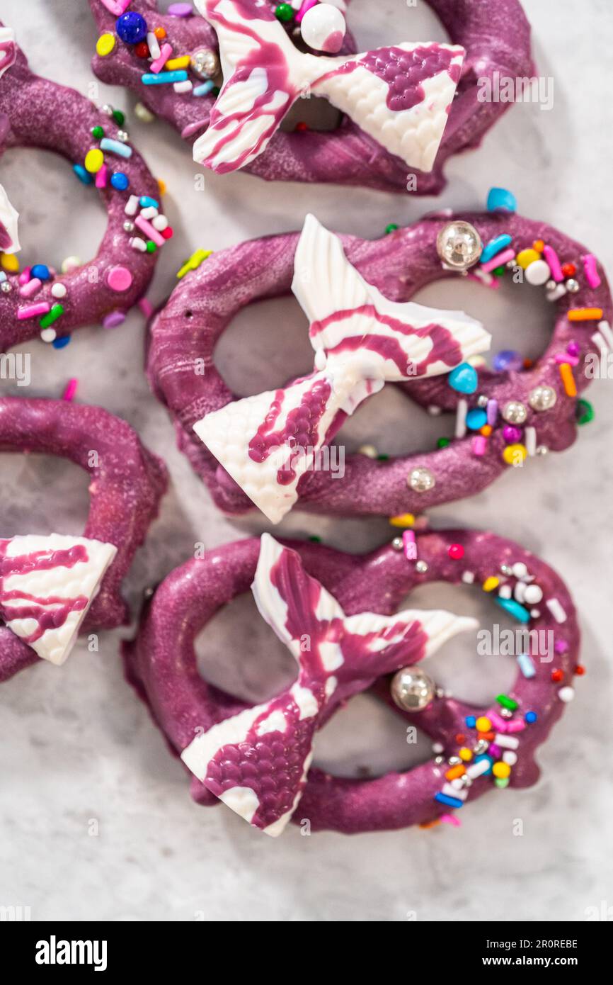 Mermaid pretzel twists Stock Photo - Alamy