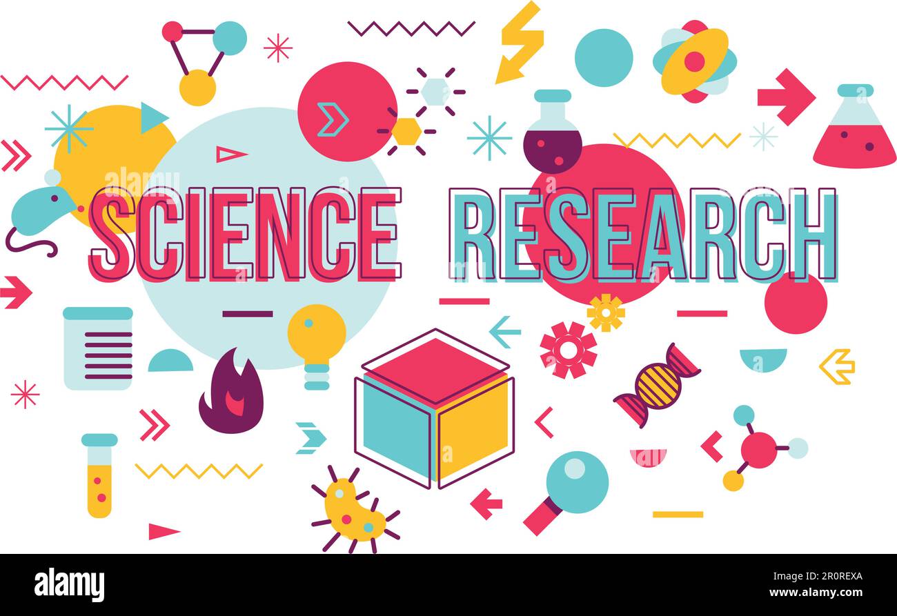 Science experiment word concept banner design. Biochemistry research ...