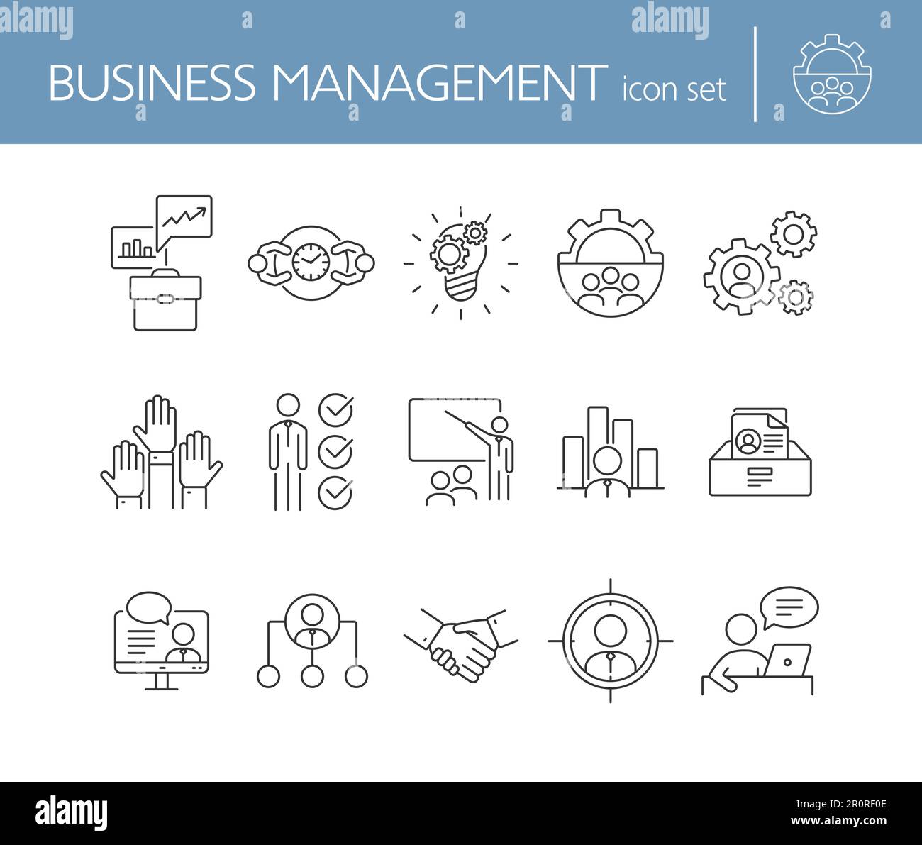 Business management line icon set Stock Vector Image & Art - Alamy Business management line icon set Stock Vector Image & Art - Alamy