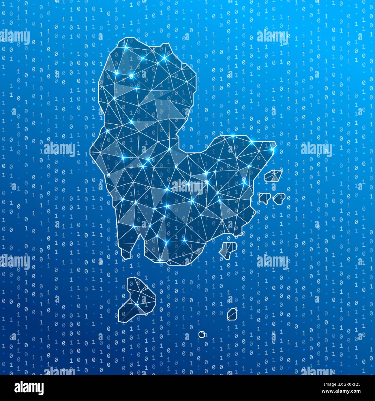 Network map of Redang Island. Island digital connections map ...