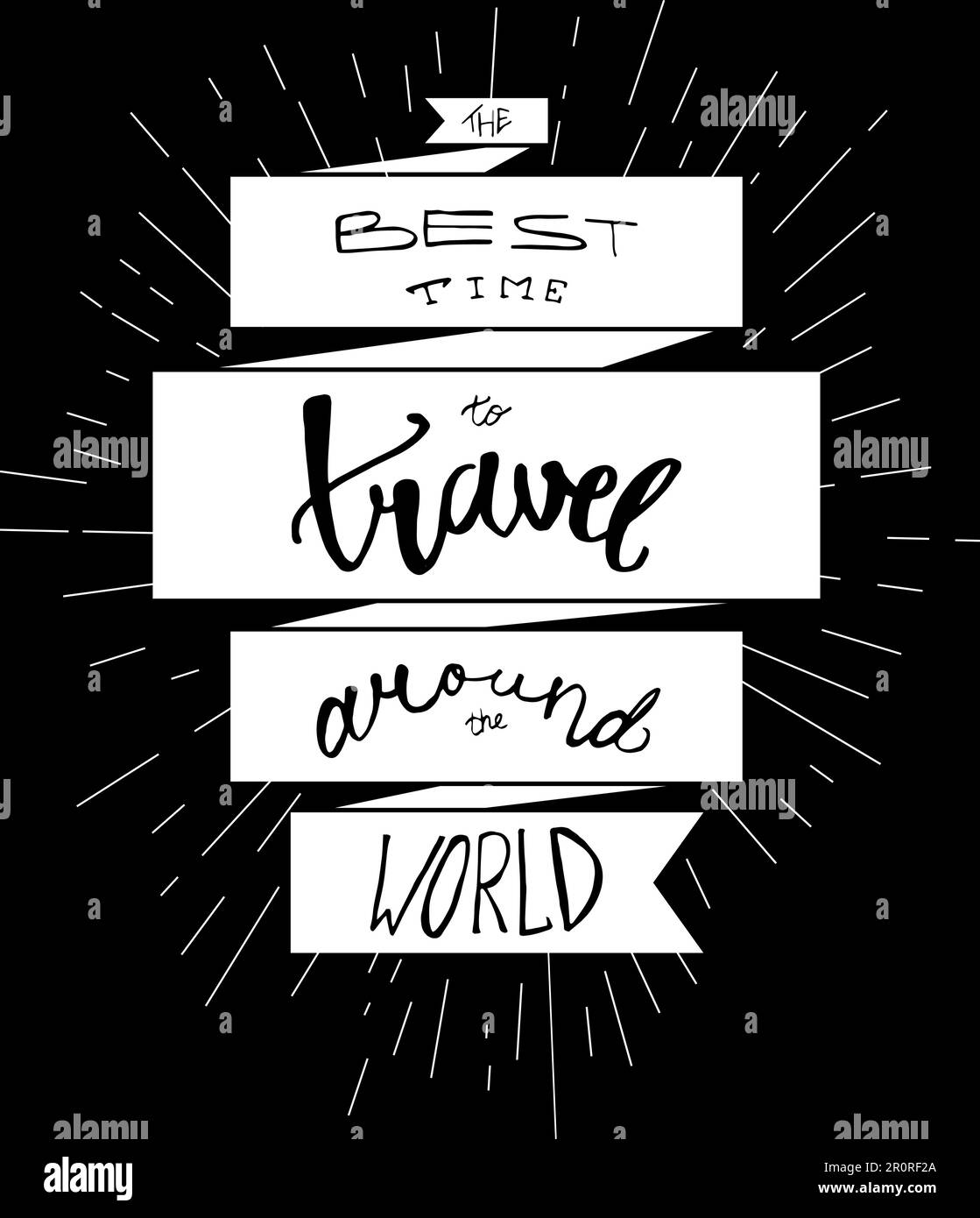 Art Poster Best Time Travel Original Hand Drawn Quote on Chalkboard ...