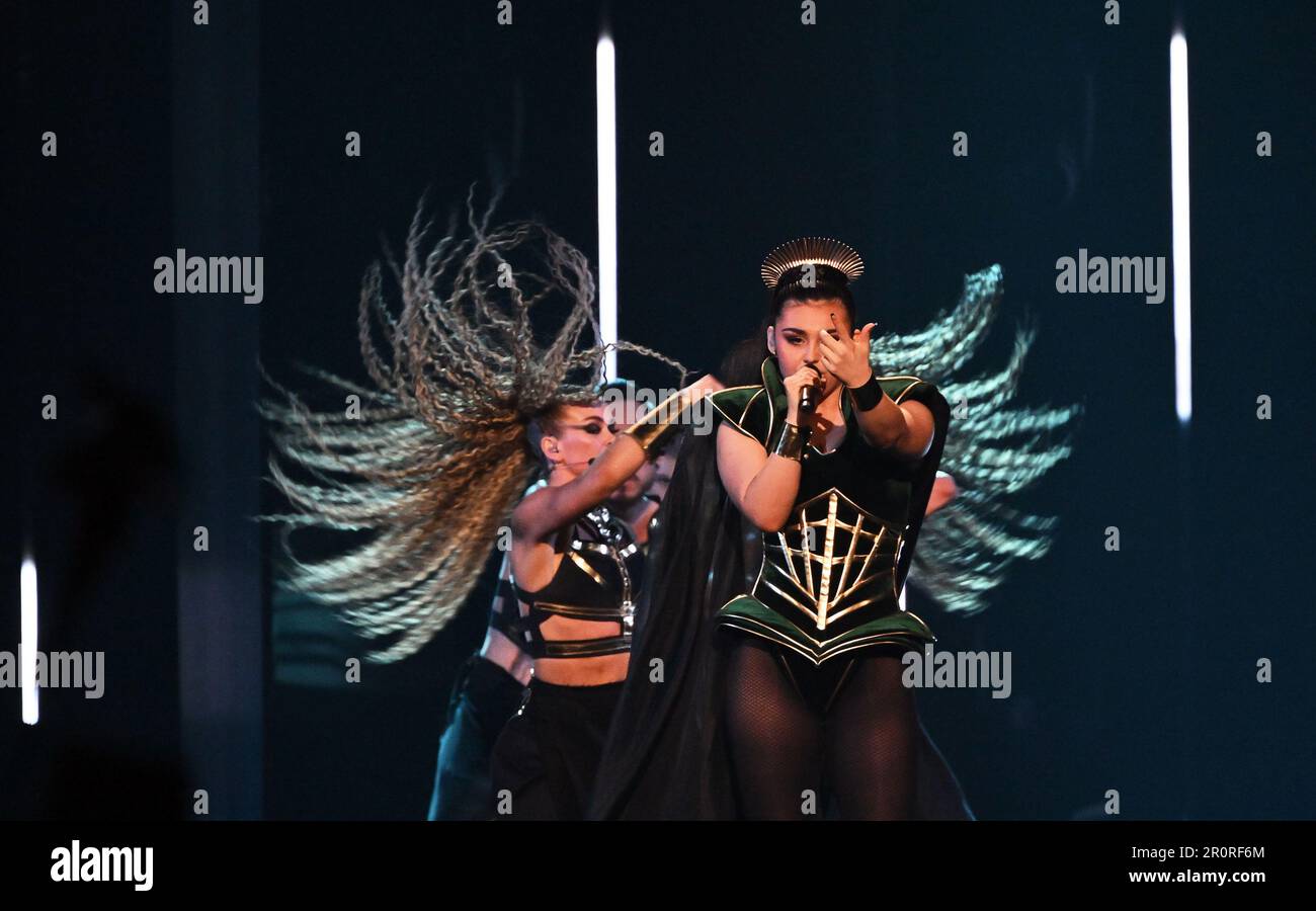 Liverpool, UK. 09th May, 2023. Alessandra from Norway sings "Queen Of ...