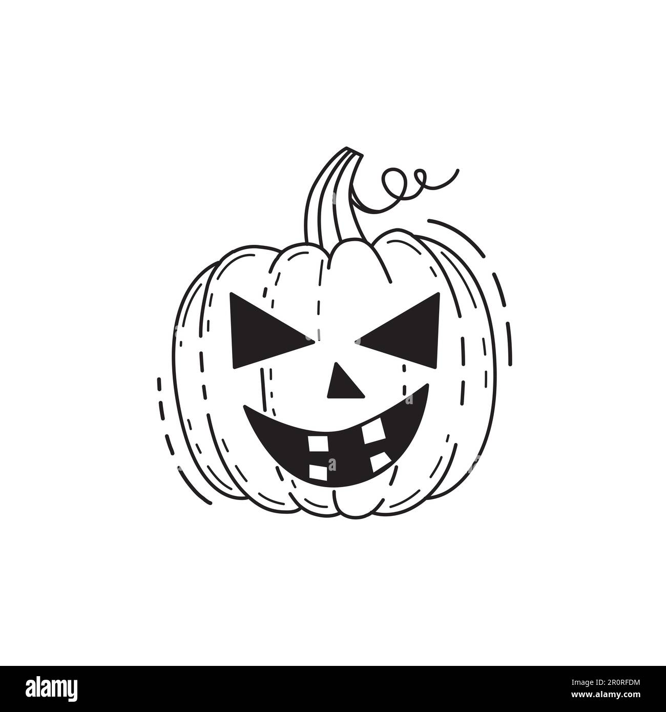 Pumpkin carving autumn line Cut Out Stock Images & Pictures - Alamy