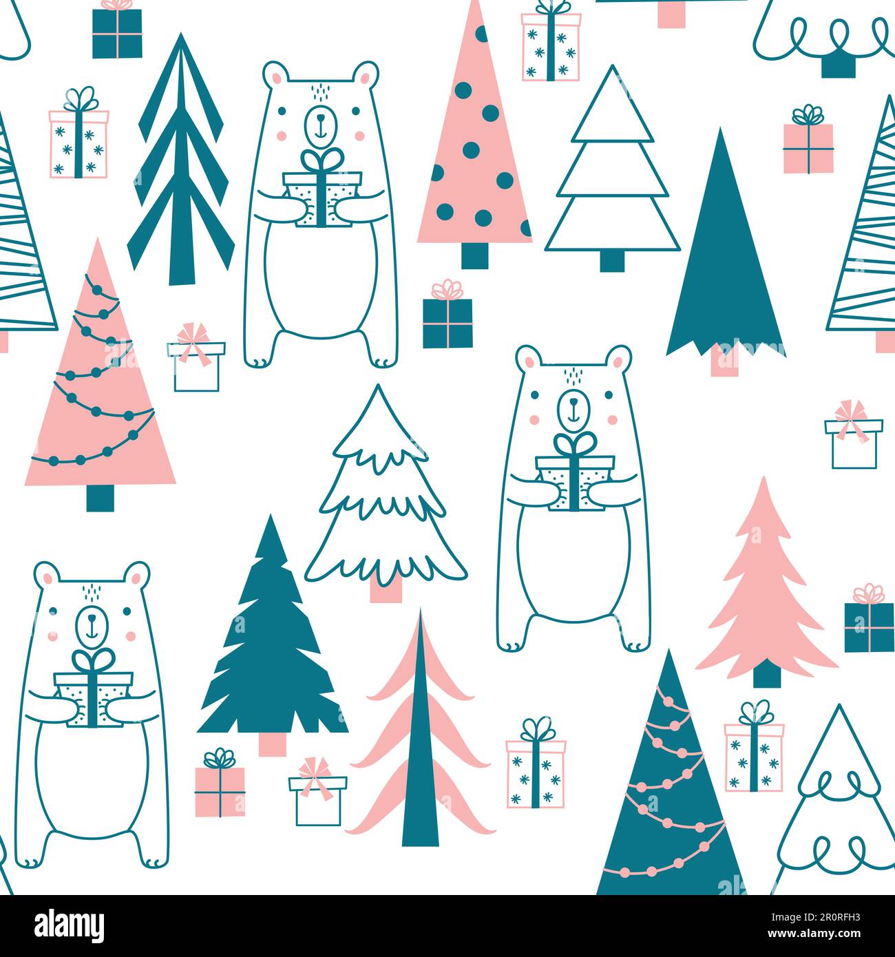 Nordic fir trees Stock Vector Images - Alamy