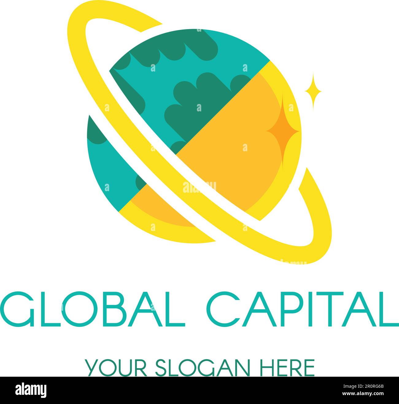 Earth globe vector logo design. Digital planet finance, banking company ...