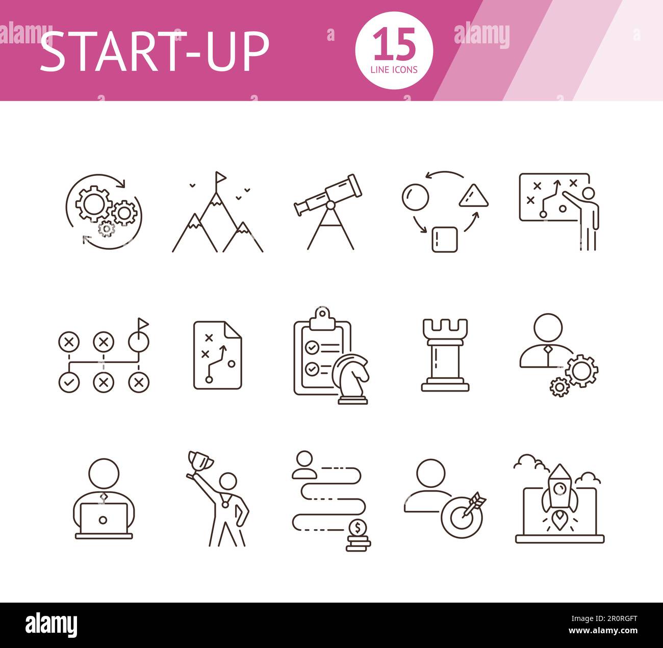 Start-up project icon set Stock Vector Image & Art - Alamy