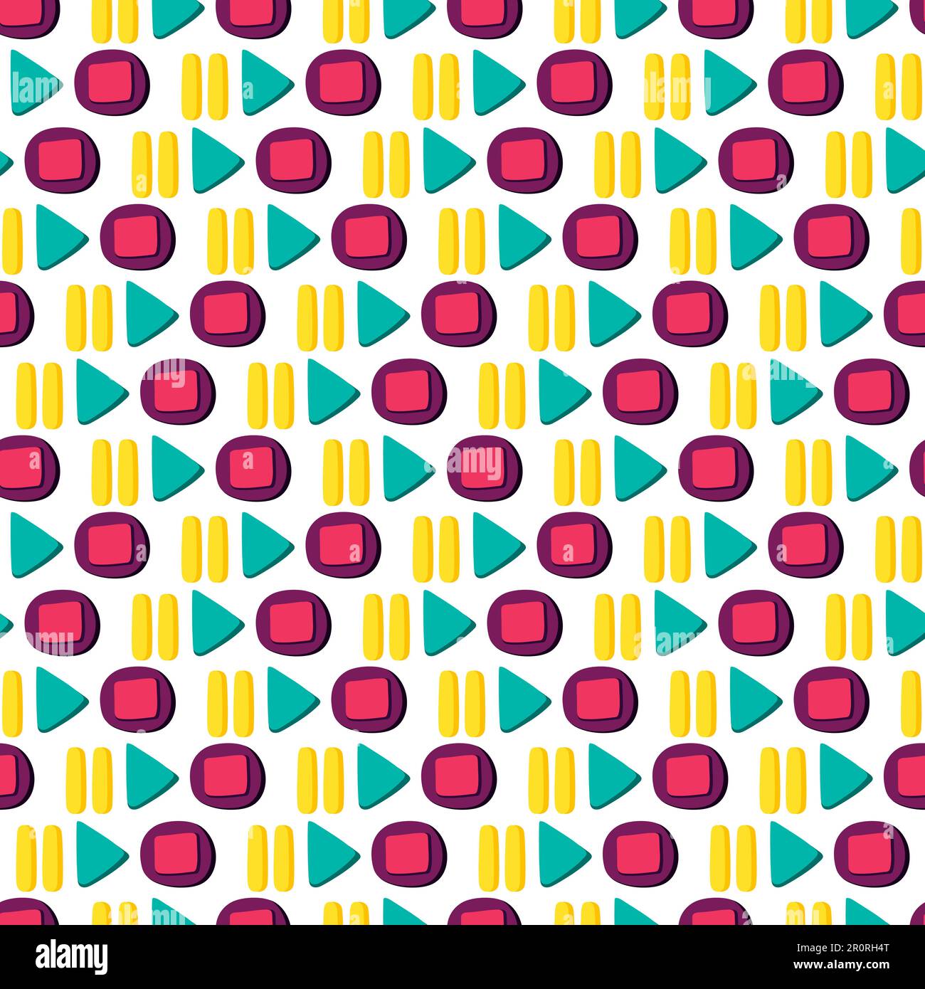 Media player buttons flat seamless pattern. Play, stop, pause symbols ...