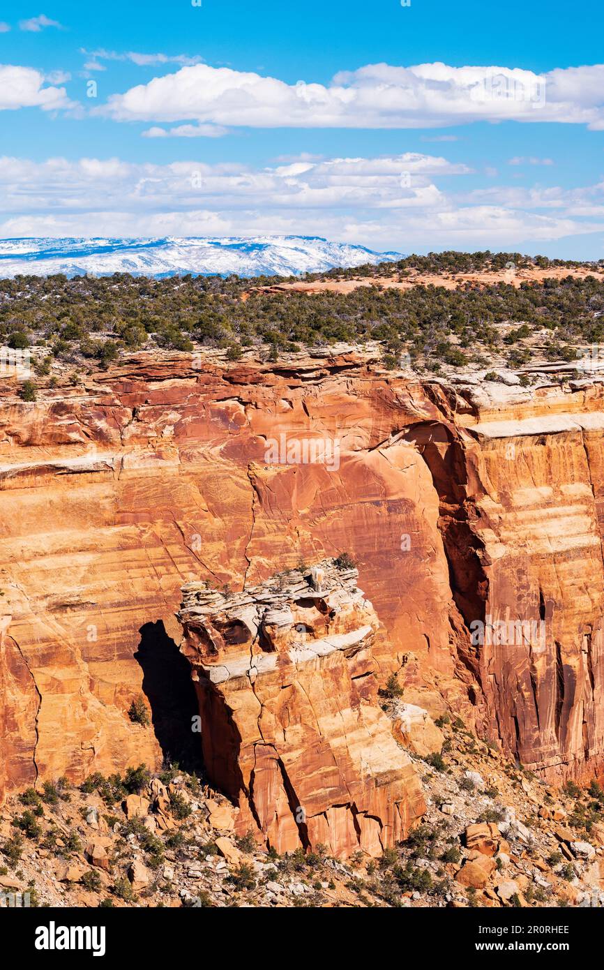 Fallen Rock; Monument Mesa; Ute Canyon from Fallen Rock Overlook ...