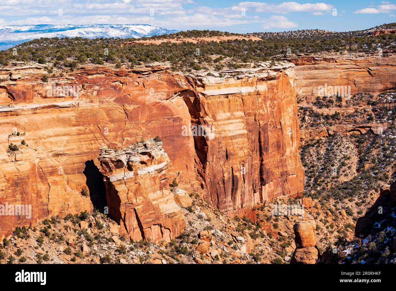 Fallen Rock; Monument Mesa; Ute Canyon from Fallen Rock Overlook ...