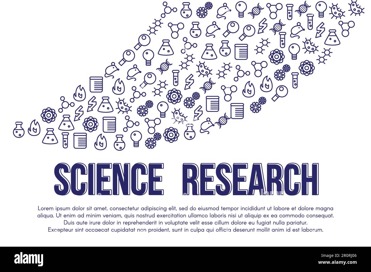 Laboratory test, research banner vector template. Science poster with ...