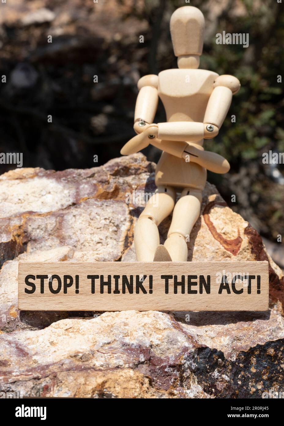 Stop think act hi-res stock photography and images - Alamy