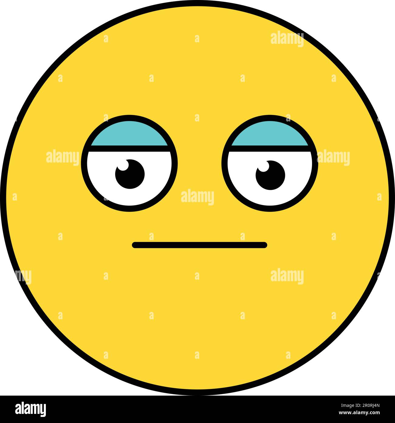 Vector Emoji Yellow Neutral Face Stock Vector