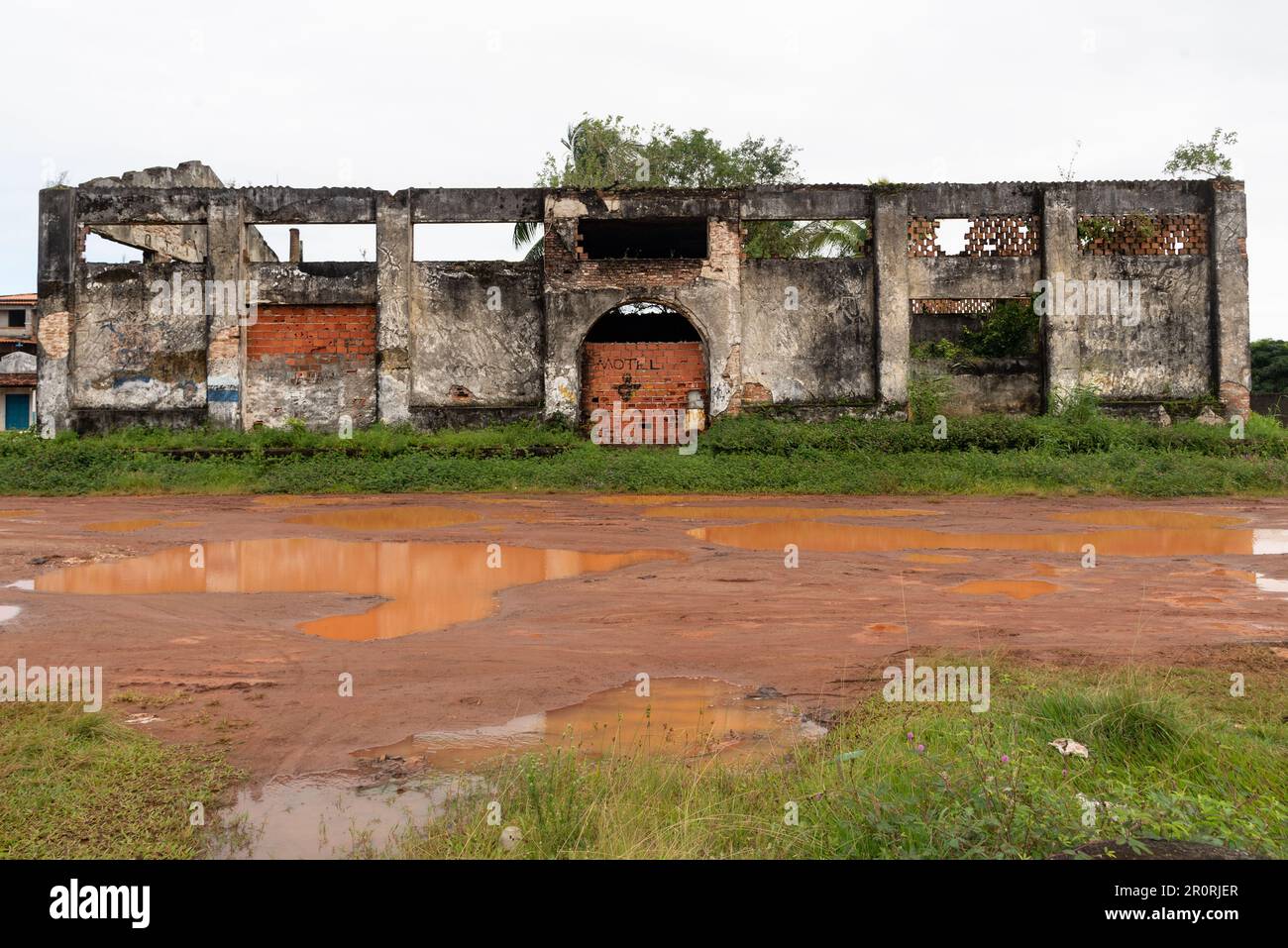 Taperoa, Bahia, Brazil - June 22, 2022: Ruins of an old factory in the ...