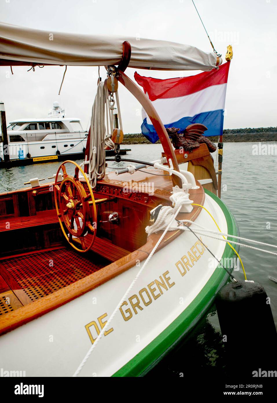 Niederlande. 09th May, 2023. The sailing yacht Groene Draeck of Prinses ...