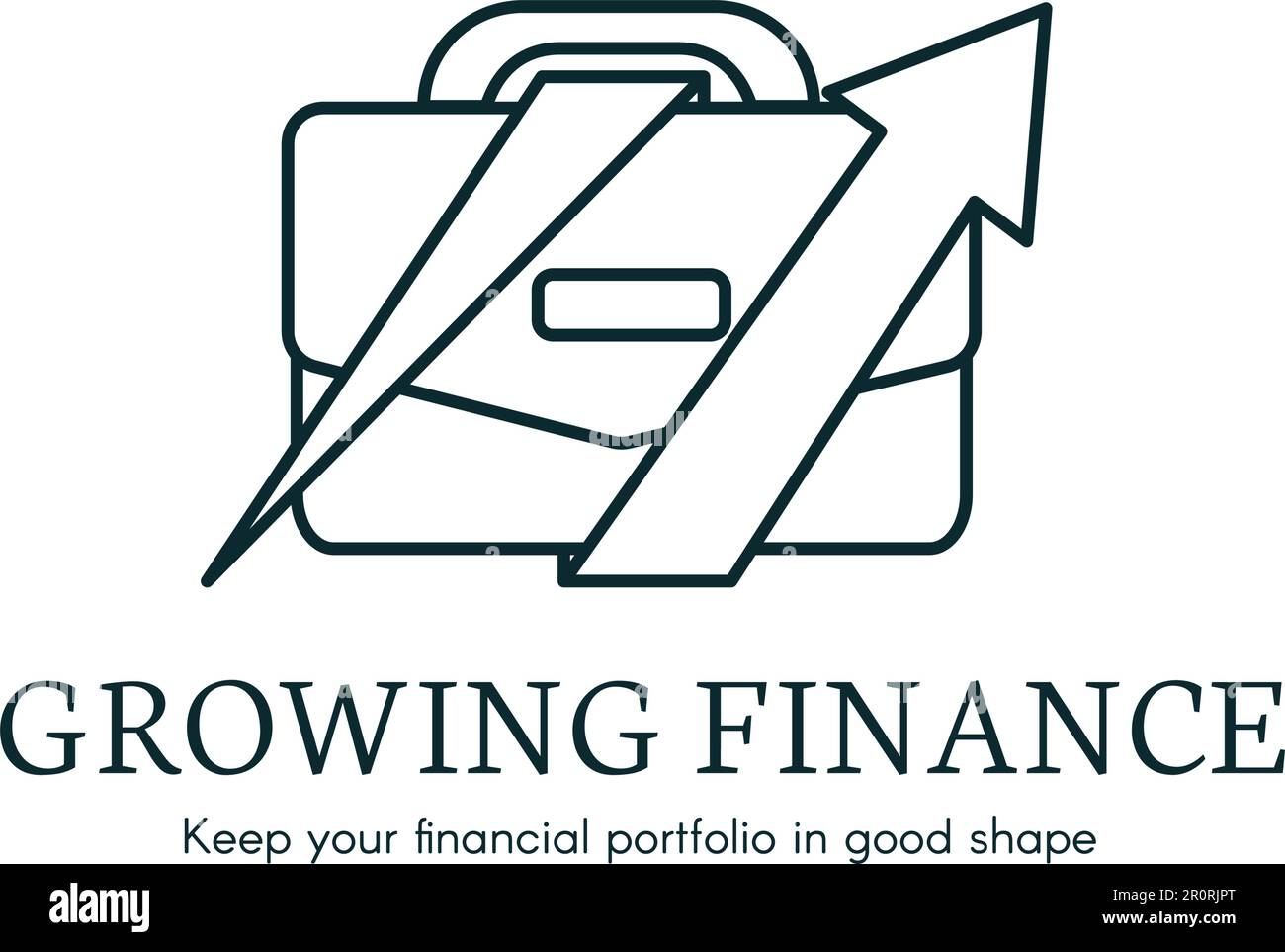 Growing finance flat icon. Business, funding company logo. Digital case ...