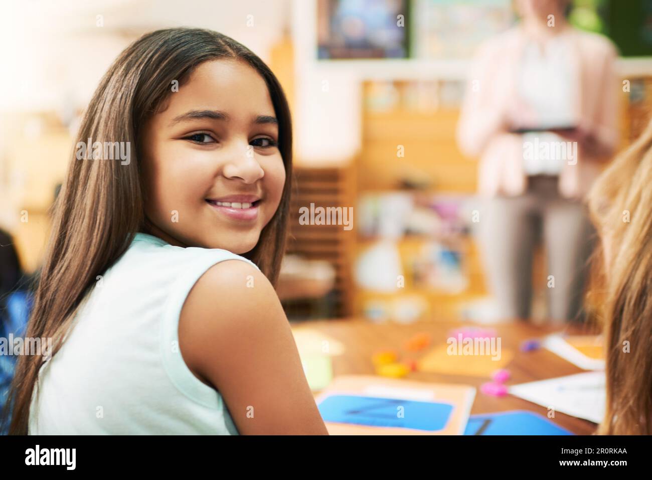My full attention goes to school. Portrait of a cheerful young ...