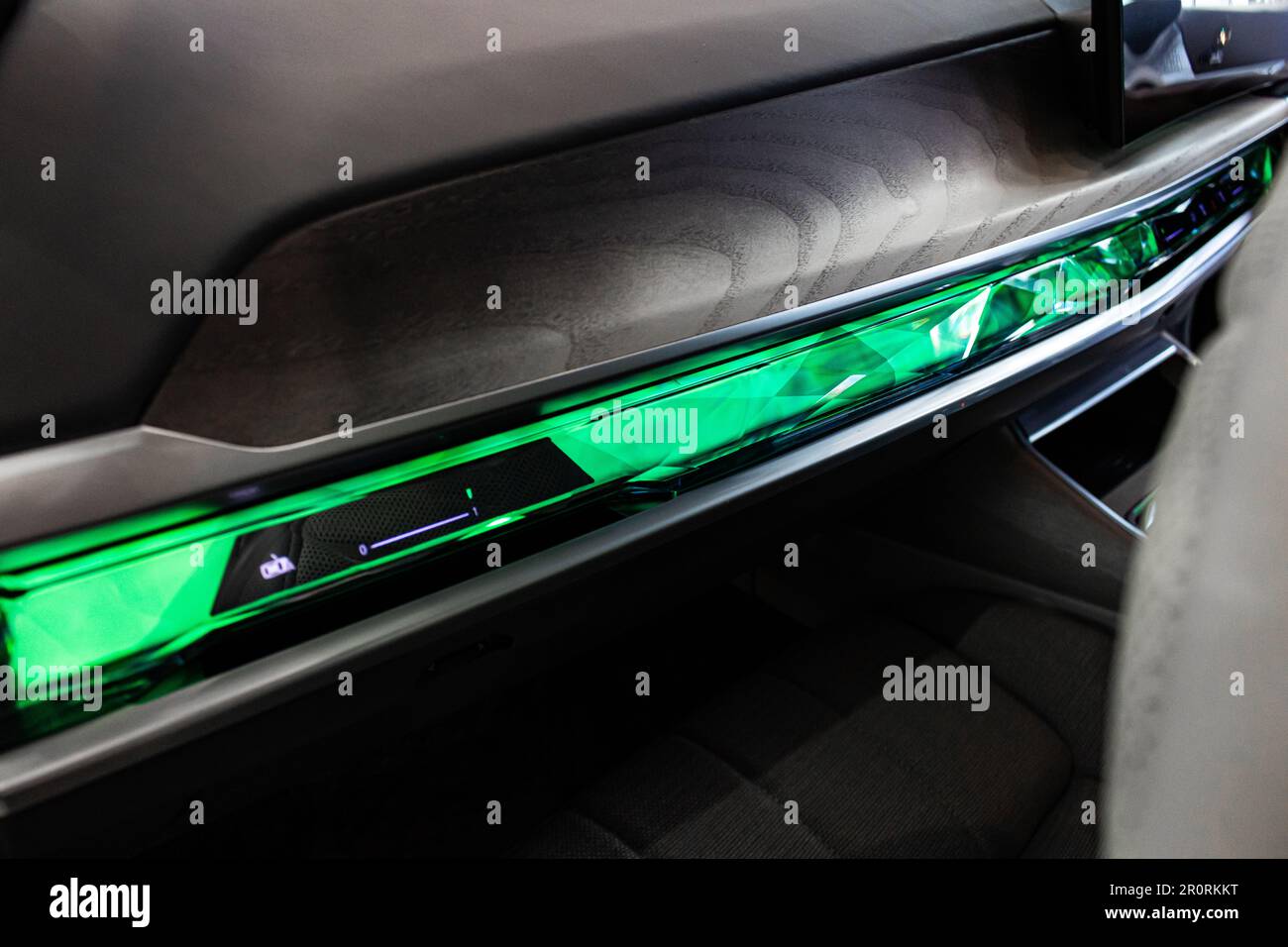 Interior Lighting and Pattern Detail inside 2023 BMW i7 Vehicle Stock ...