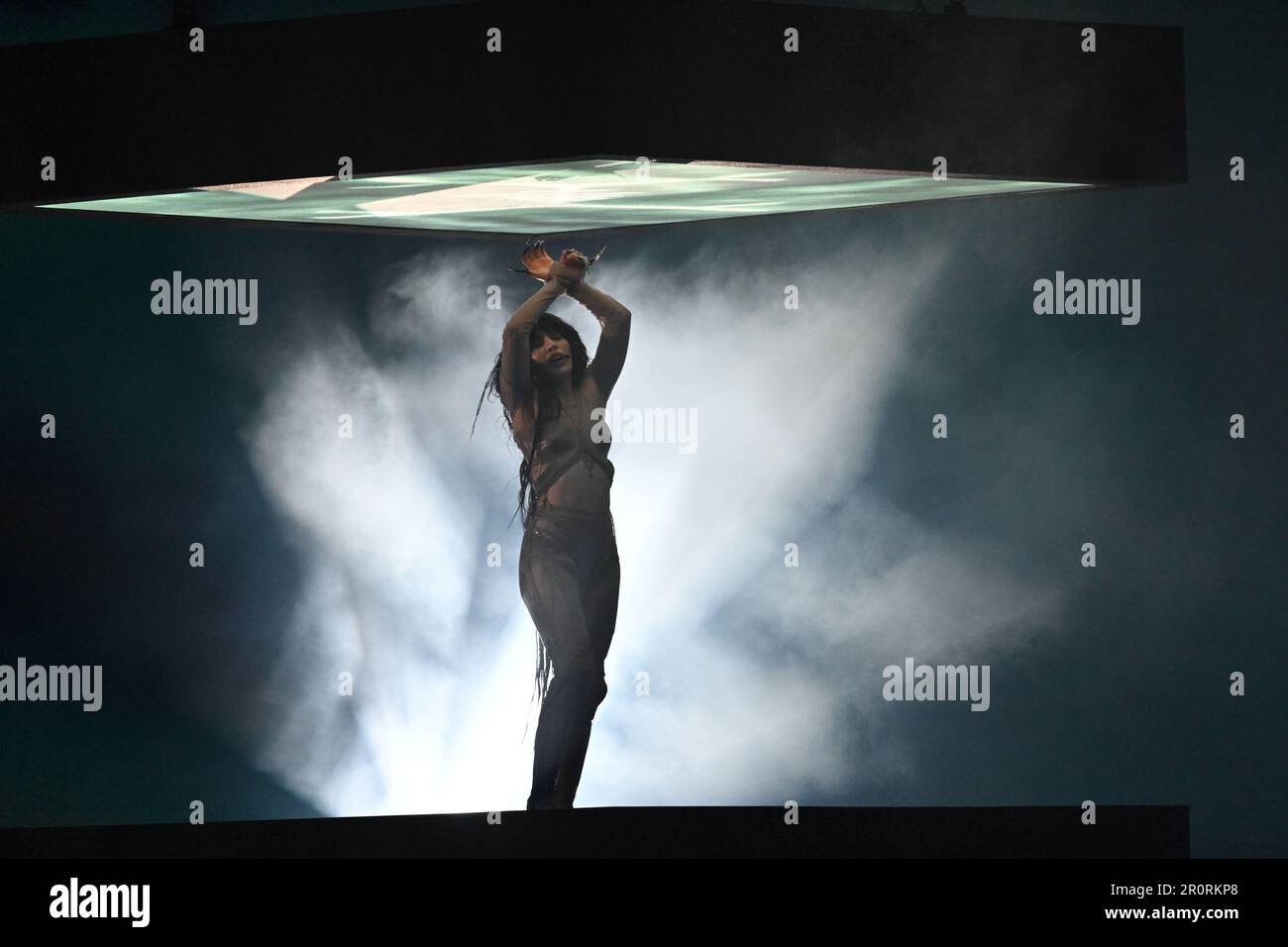 Liverpool, UK. 09th May, 2023. Loreen from Sweden sings "Tattoo" during ...