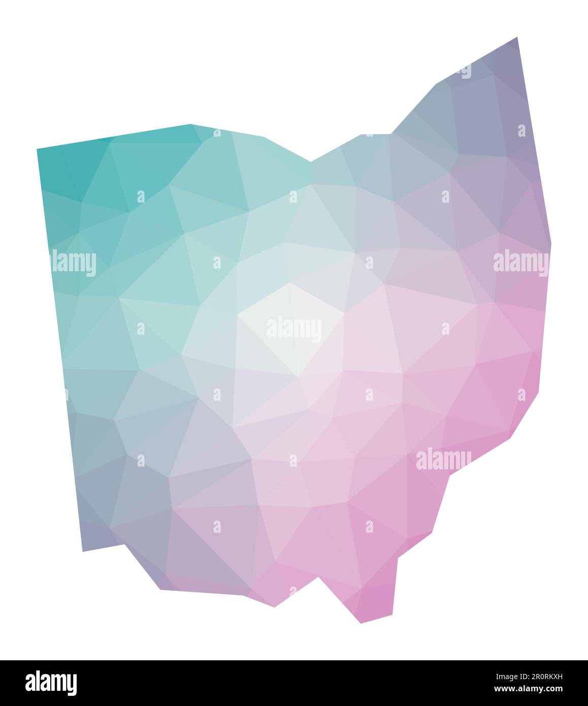Ohio outline map Cut Out Stock Images & Pictures - Alamy