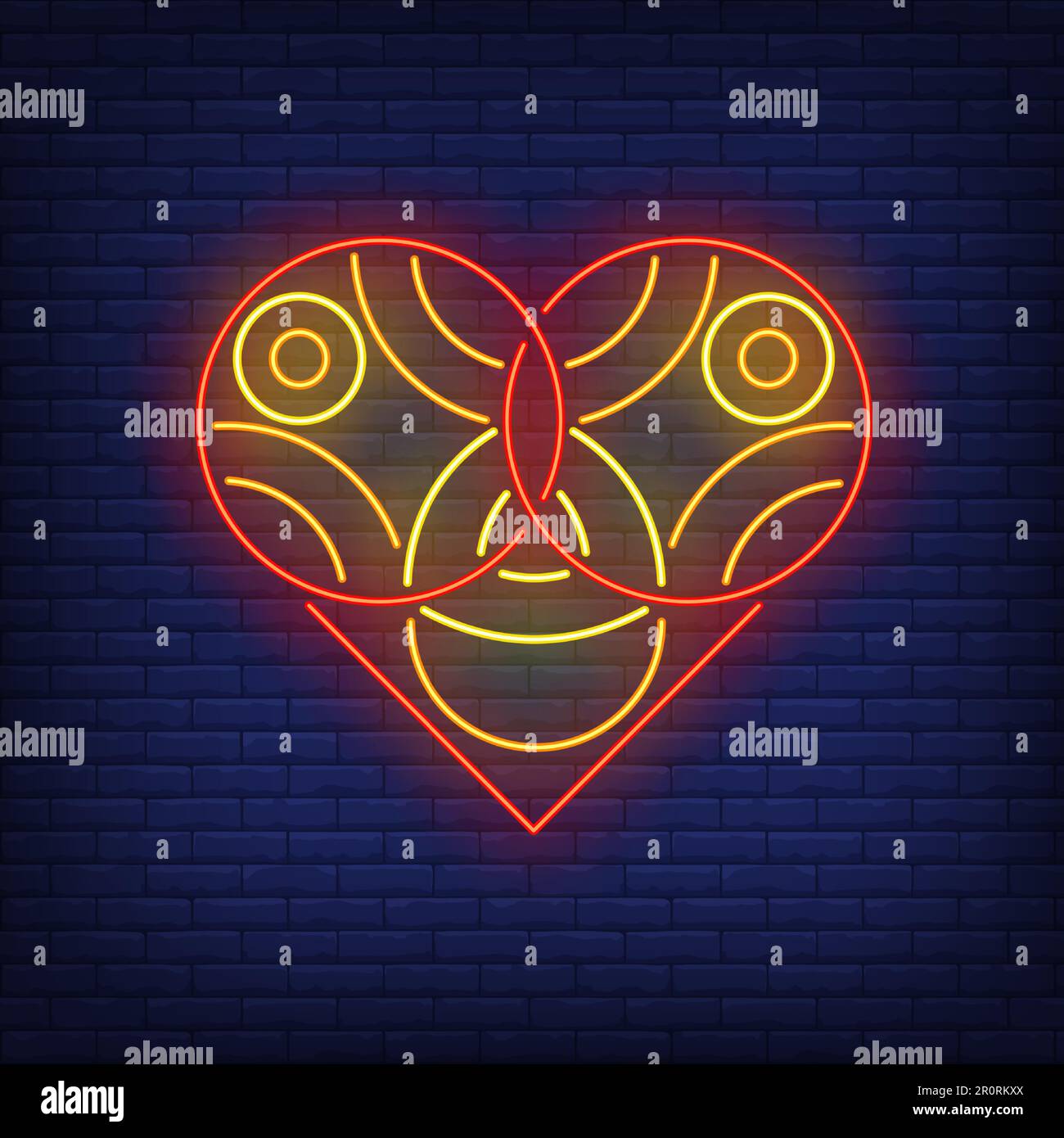 Hearts suit neon sign Stock Vector Image & Art - Alamy