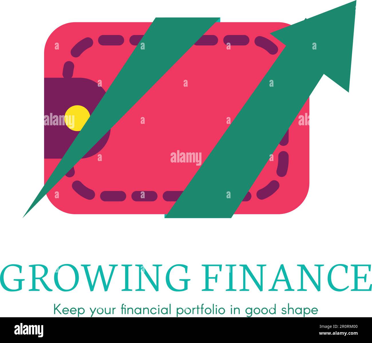 Growing finance flat lettring. Payment, purchase transaction logo, icon ...