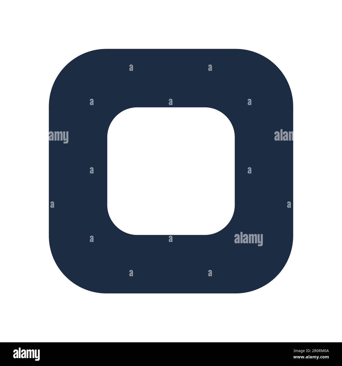 Stop button sign flat vector icon. Multimedia control symbol. Film ...