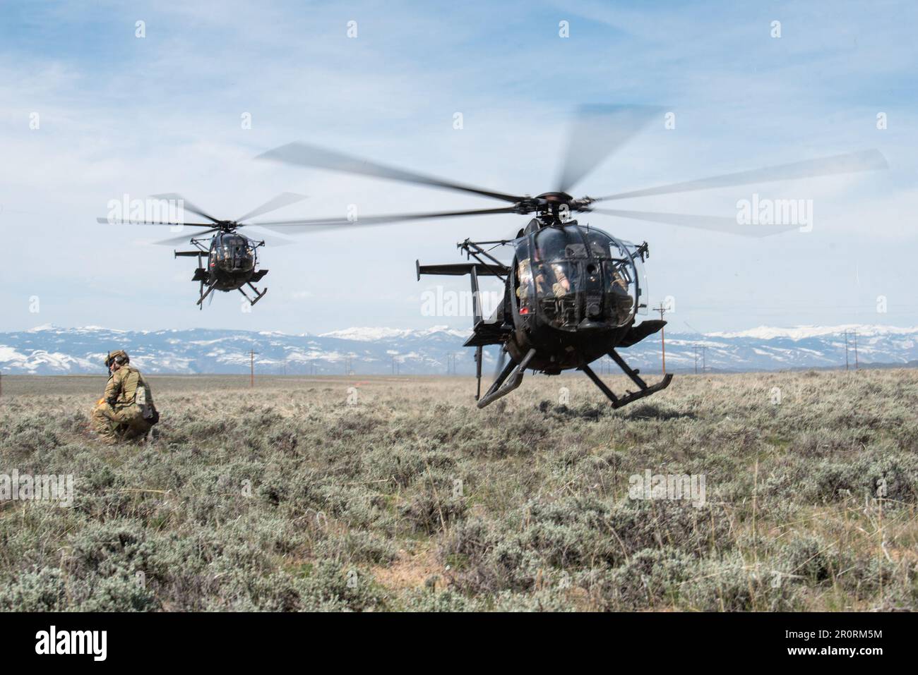 A pair of MH-6M Little Birds from the 160th Special Operations Aviation ...