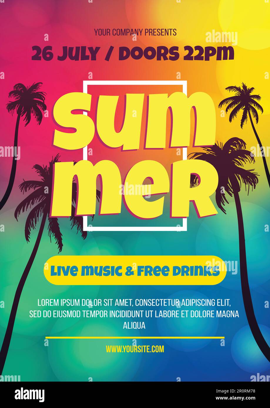 Summer festival live music Stock Vector Images - Alamy