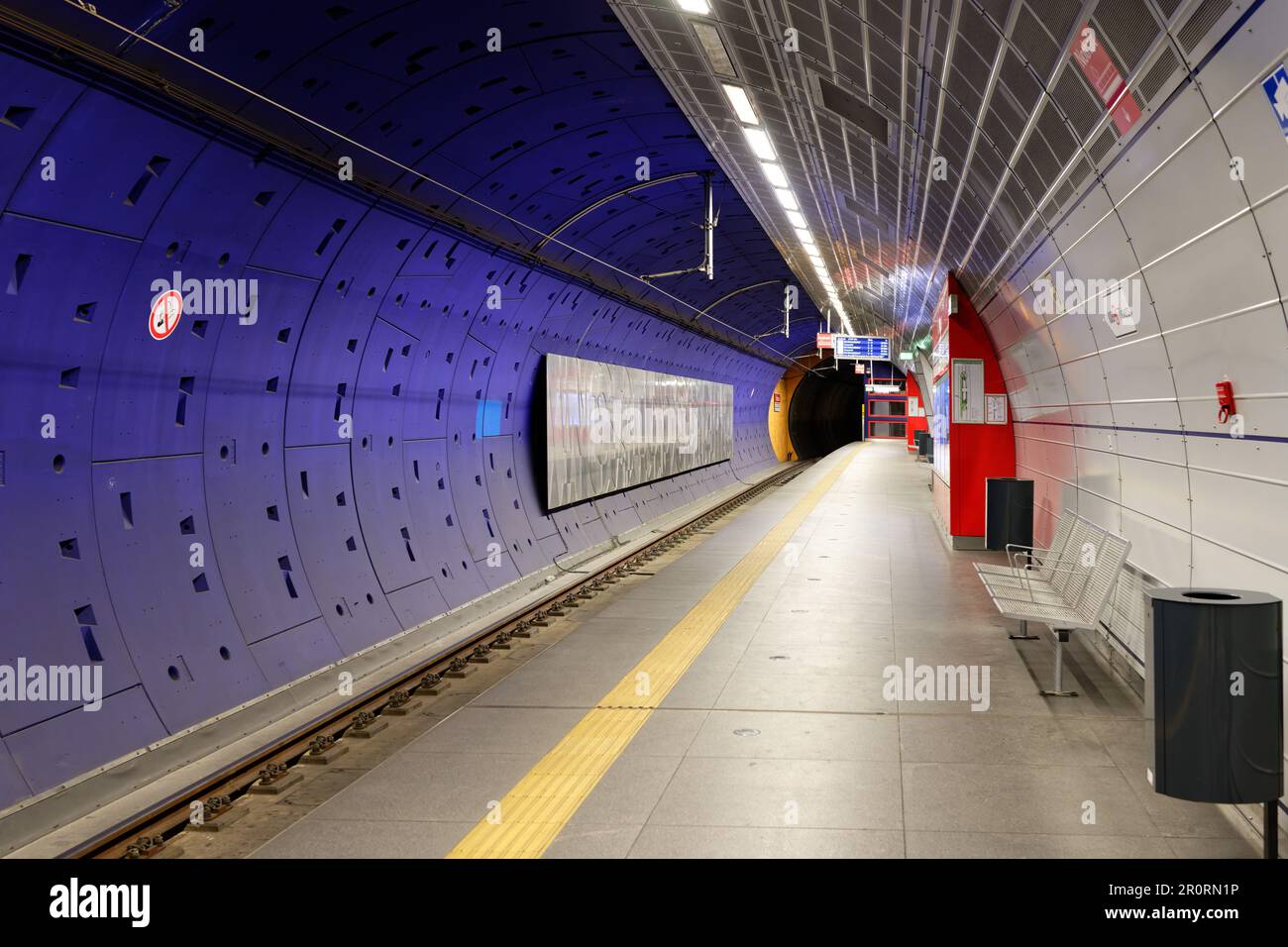 Cologne, Germany May 15 2022: the futuristic subway station rathaus in ...