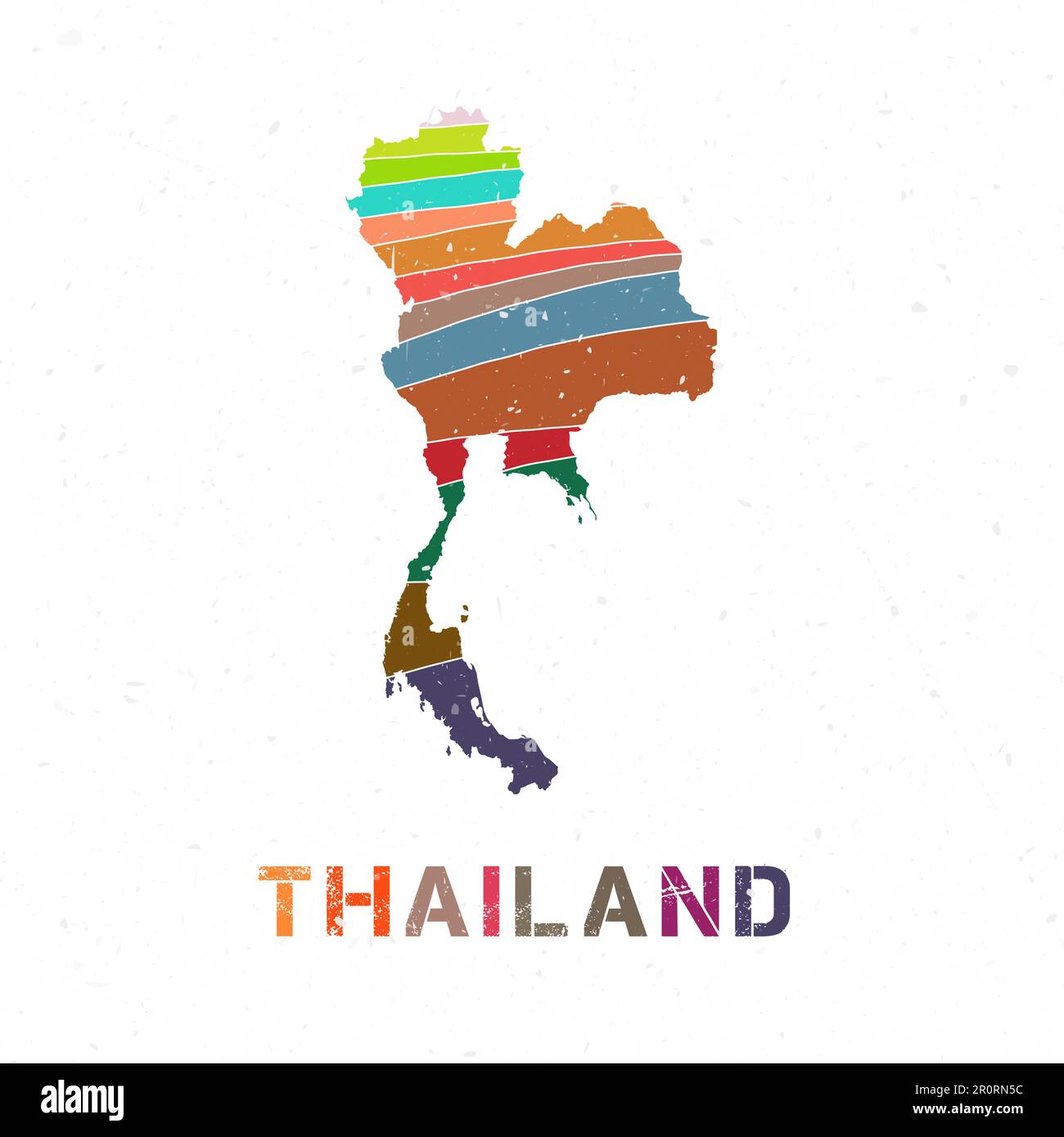 Thailand map design. Shape of the country with beautiful geometric ...