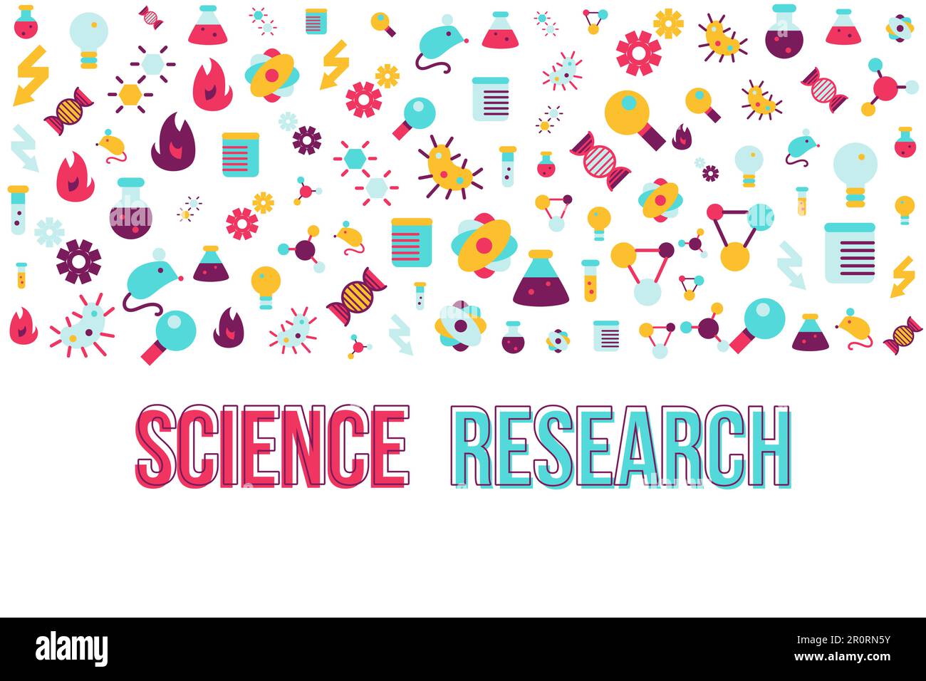 Biology research flat banner vector template. Scientific diagnostic ...