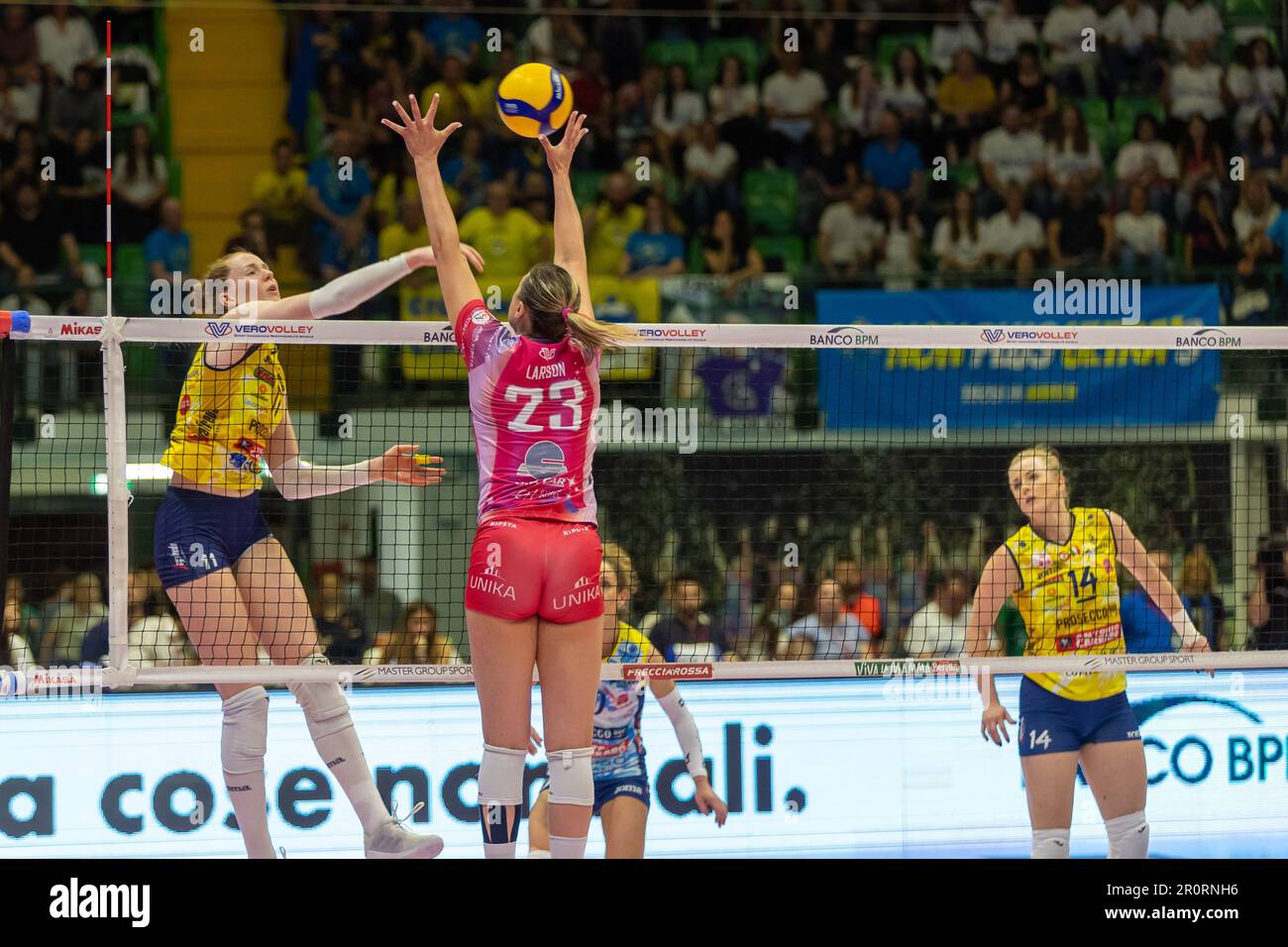 Monza, Italy. 09th May, 2023. Spike of Haak Isabelle (Imoco Conegliano ...