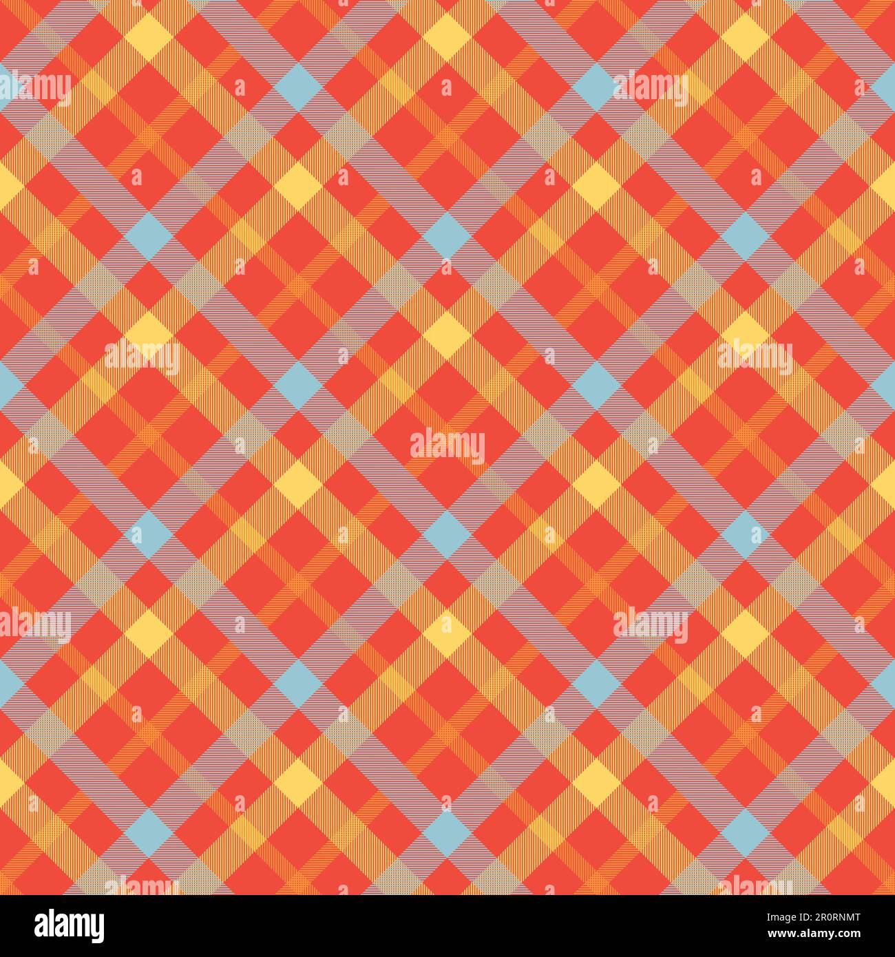 Tartan orange color seamless vector pattern. T-shirt fabric texture ...